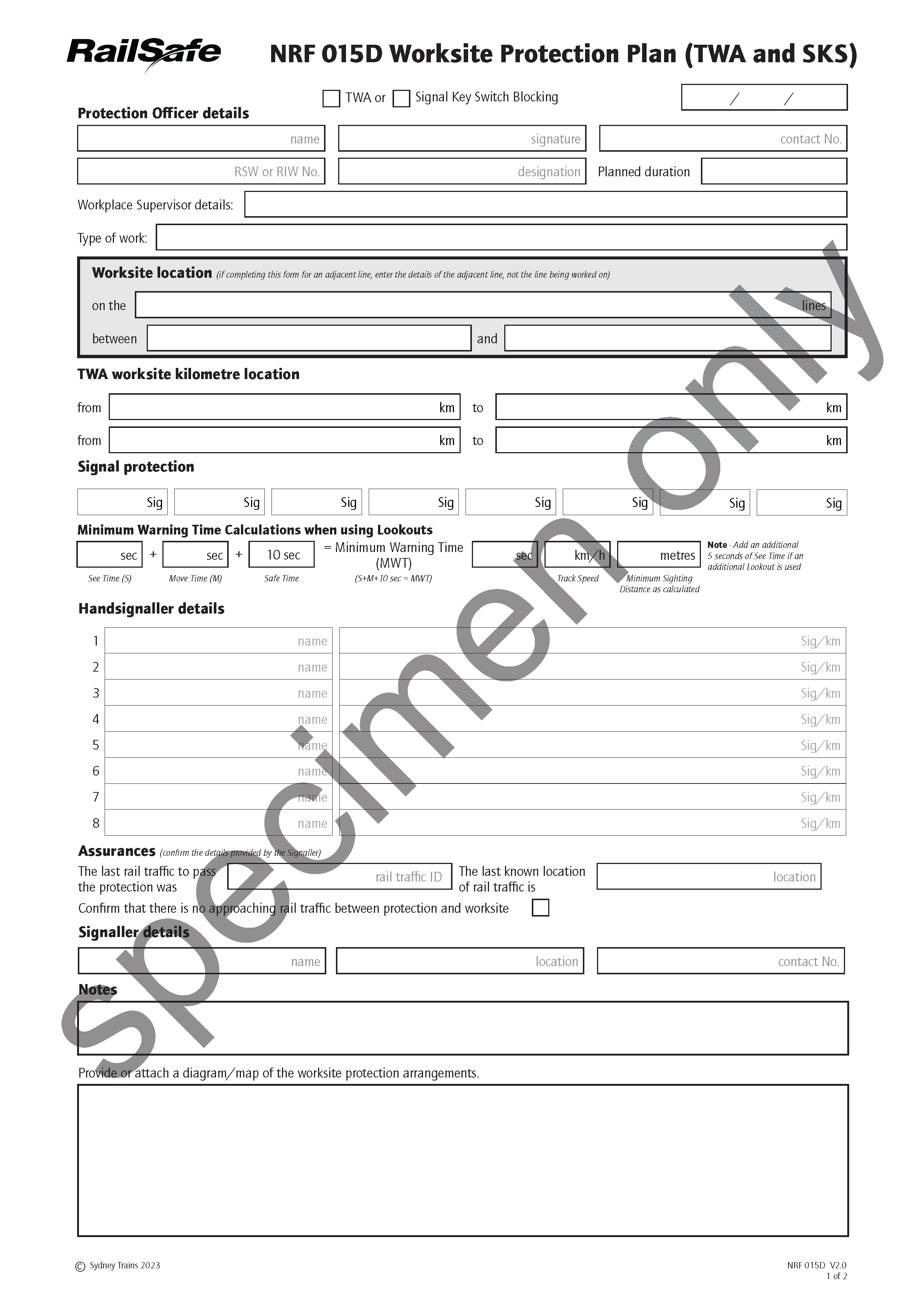 NPR 015 Using a Worksite Protection Plan | RailSafe
