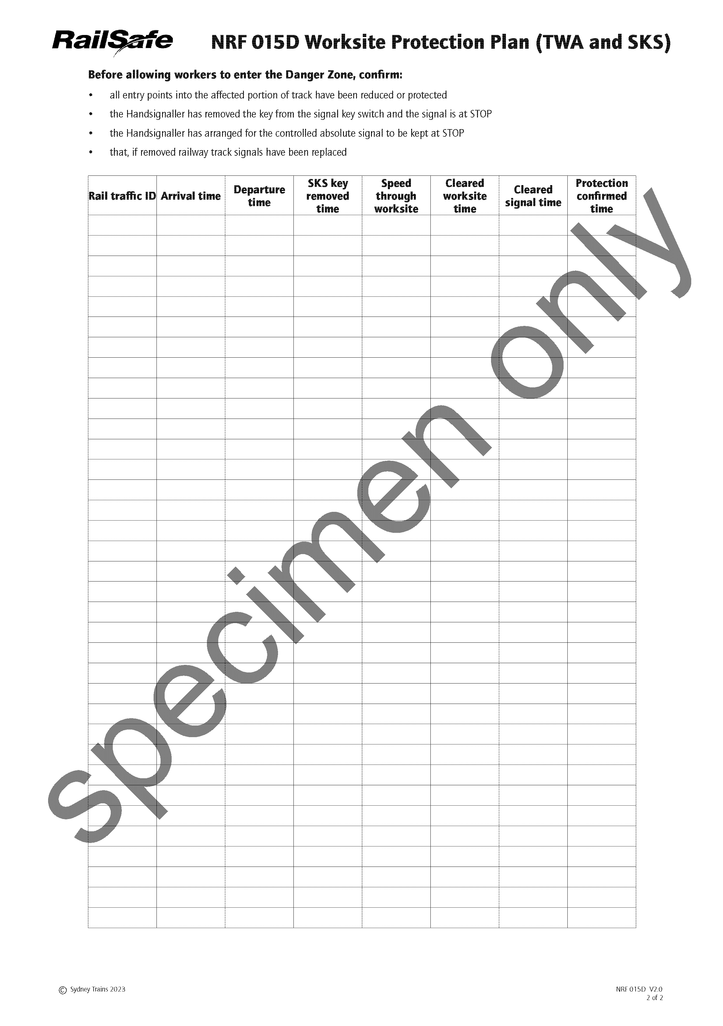 NPR 015 Using a Worksite Protection Plan | RailSafe