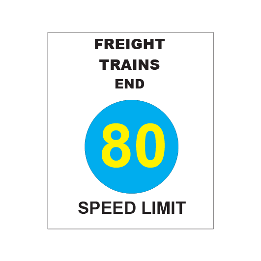 Speed signs | RailSafe