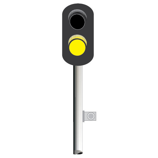 Single light colour light signals with staggered marker light | RailSafe